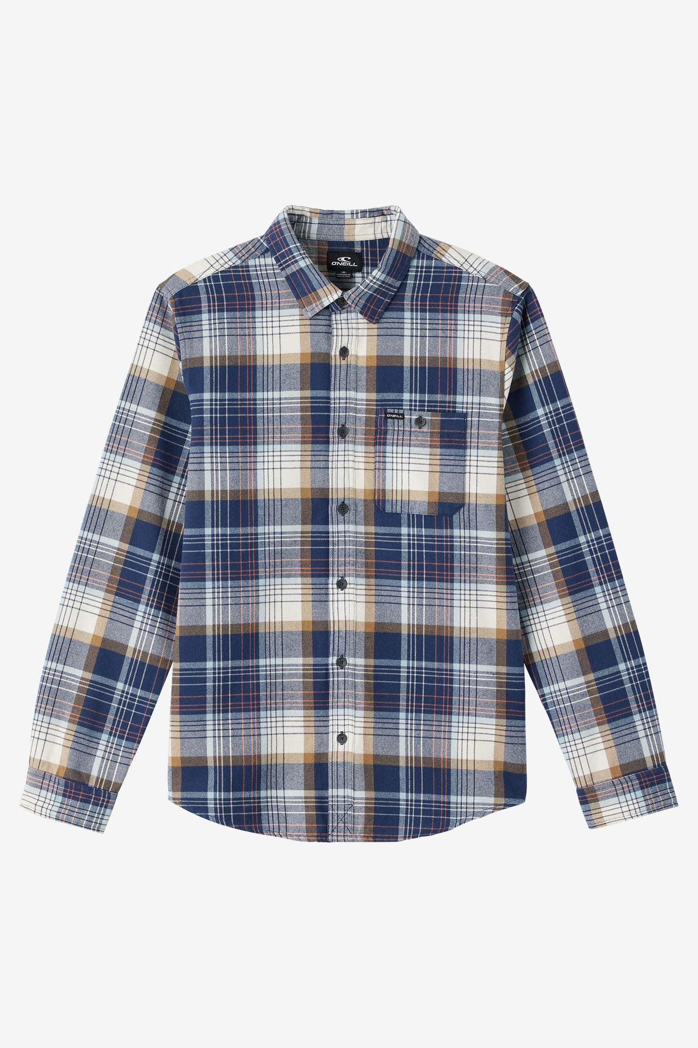Winslow Plaid Flannel Standard Fit Long Sleeve Shirt - Navy | O'Neill