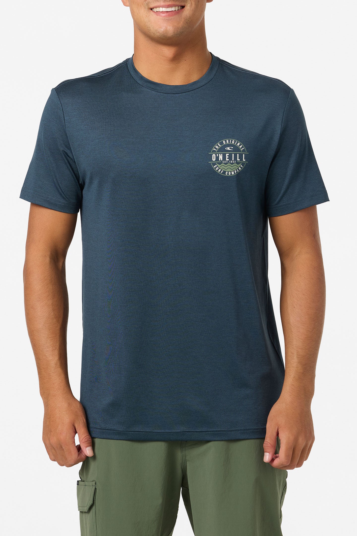 TRVLR Upf Tee - Paradise Standard Fit Tee - Heather Midnight Navy | O'Neill