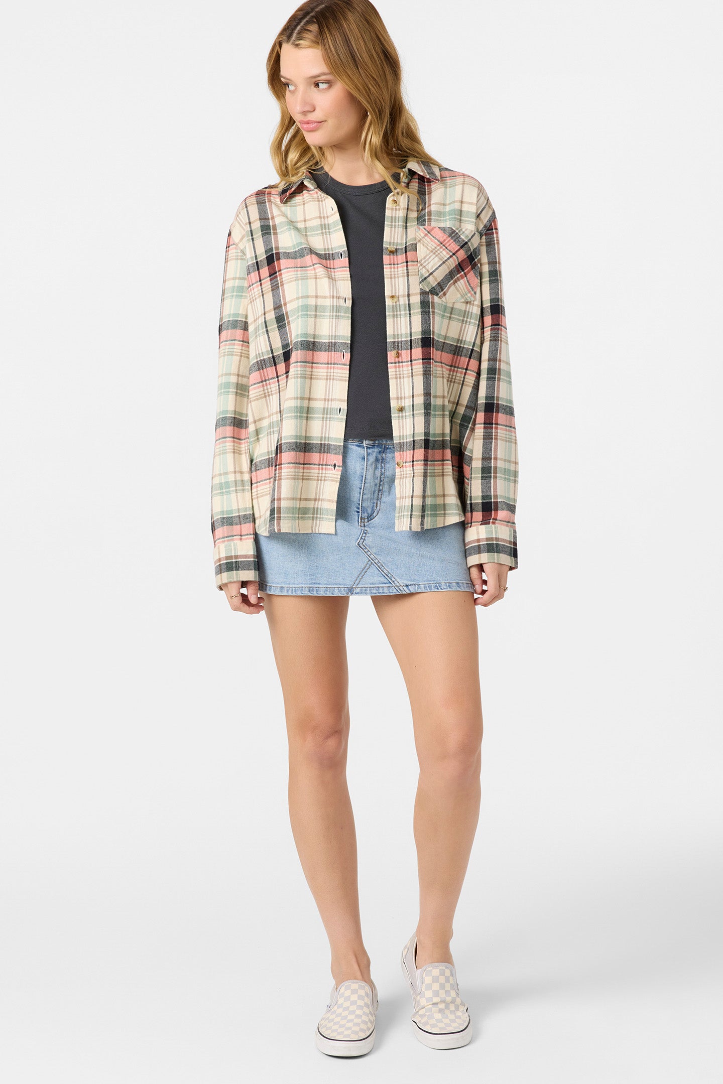 Logan Flannel Long Sleeve Top - Tapioca | O'Neill