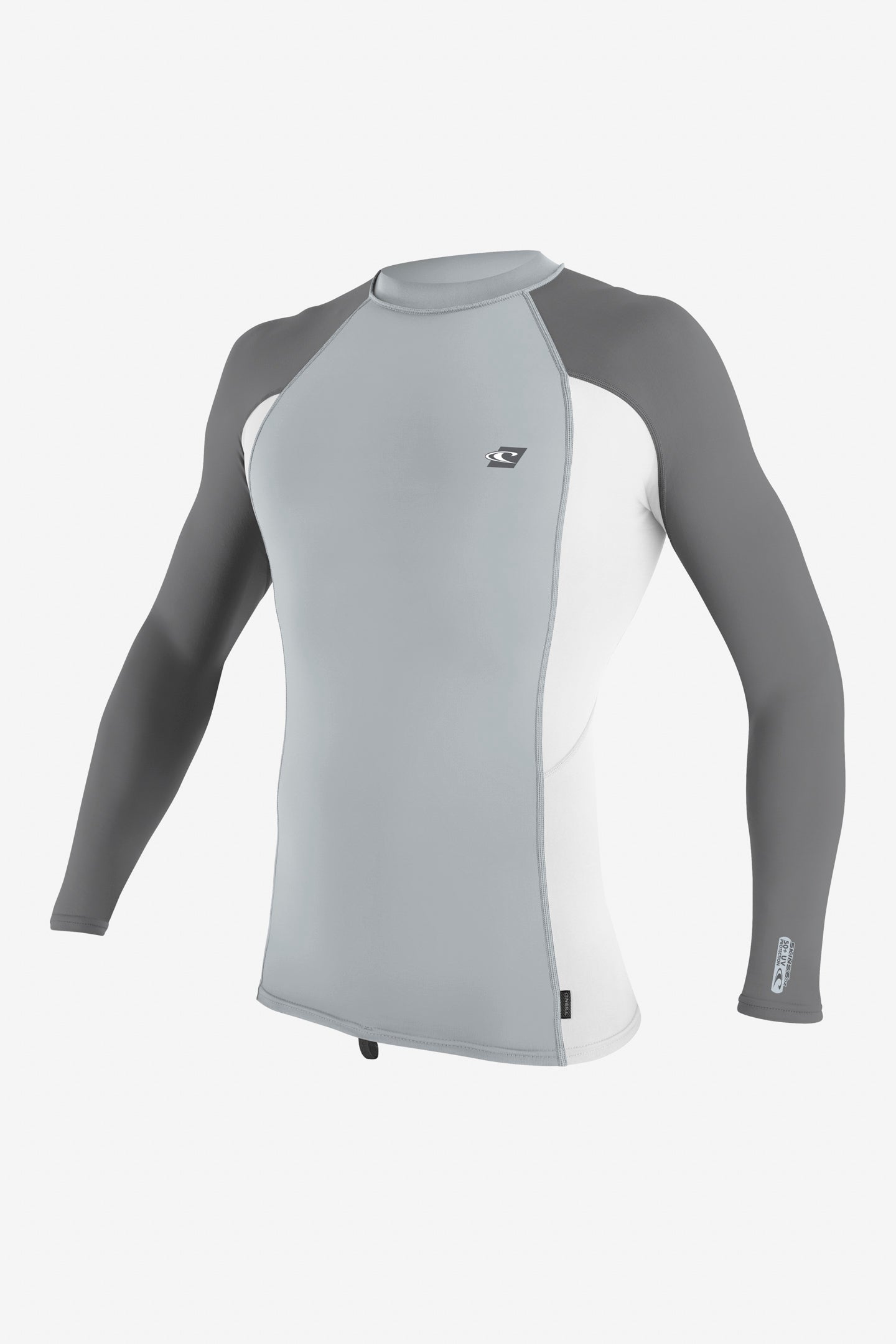 Premium Skins Long Sleeve Rashguard - Grey White | O'Neill