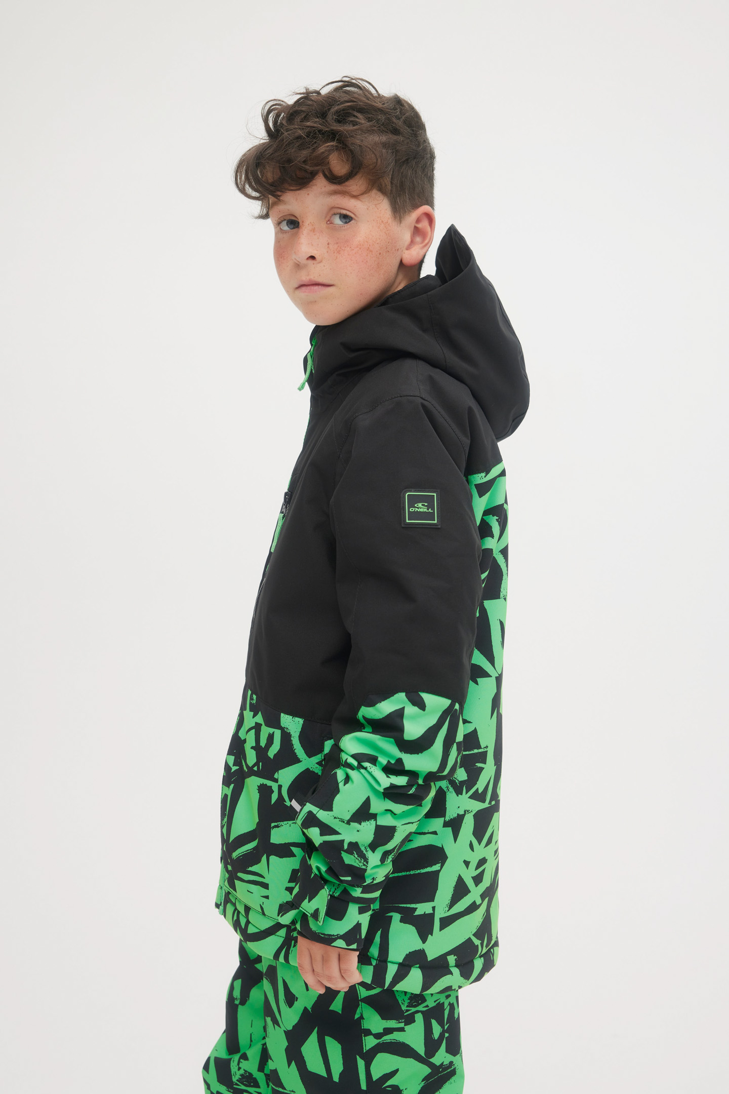 Boy's Texture Jacket - Green Scr | O'Neill