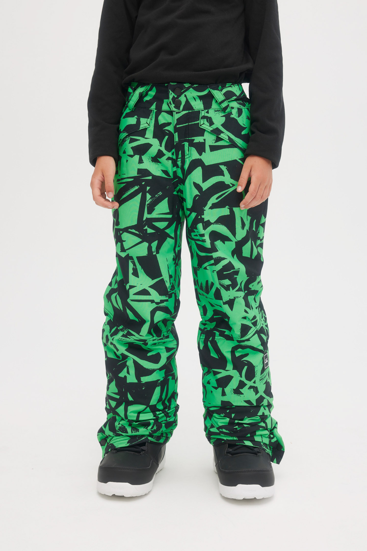 Boy's Anvil Printed Pants - Green Scr | O'Neill