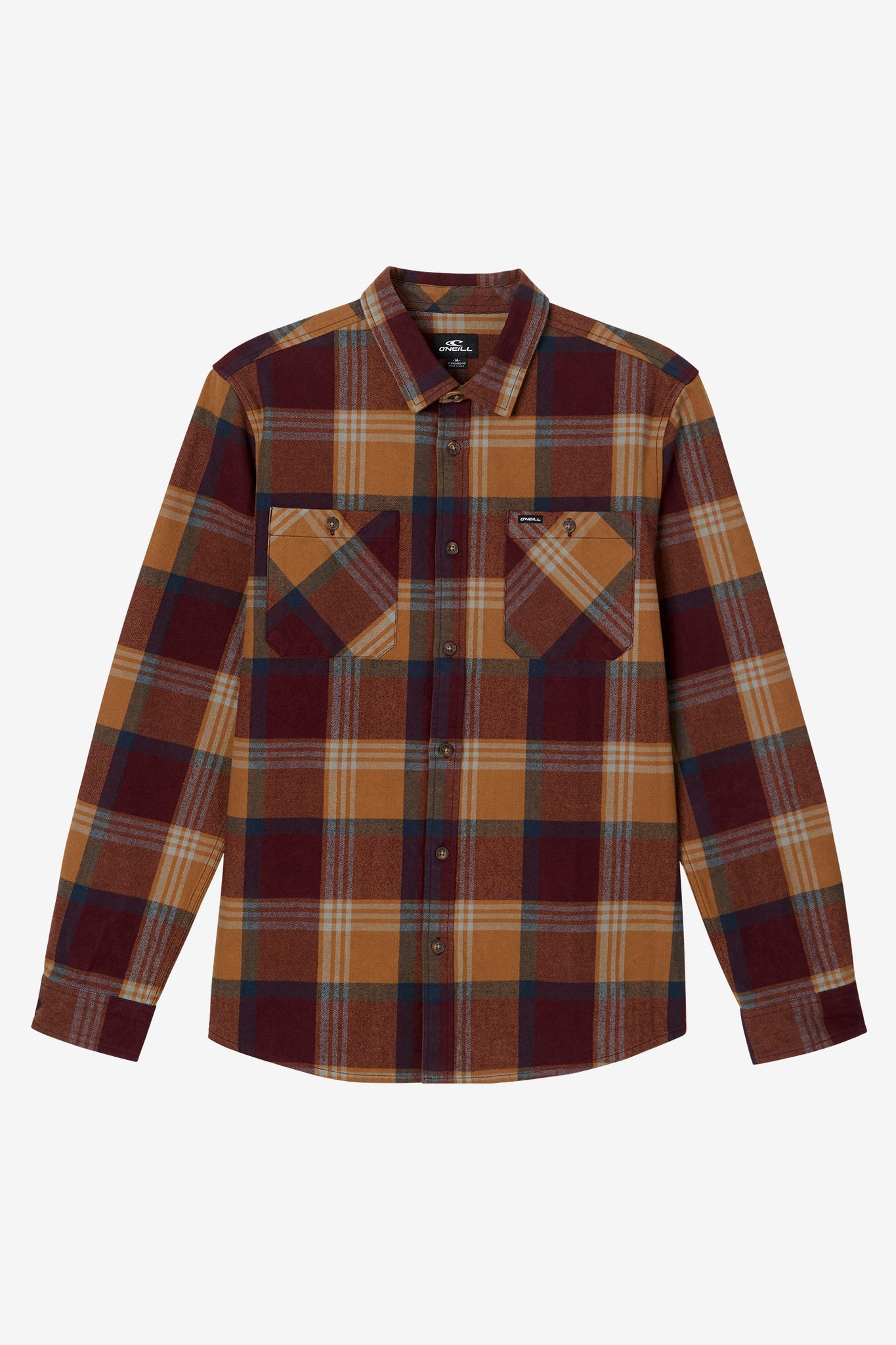 Landmarked Flannel Long Sleeve Shirt - Burgundy | O'Neill