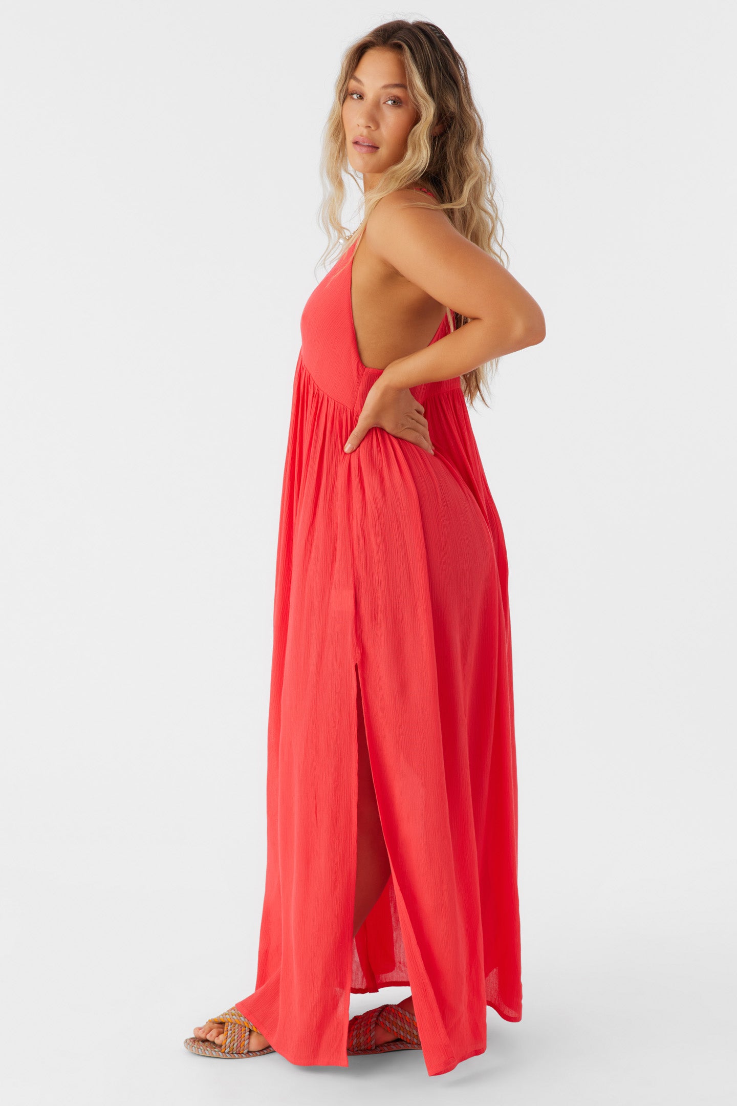 Saltwater Solids Mel Maxi Swim Cover-Up - Bittersweet | O'Neill
