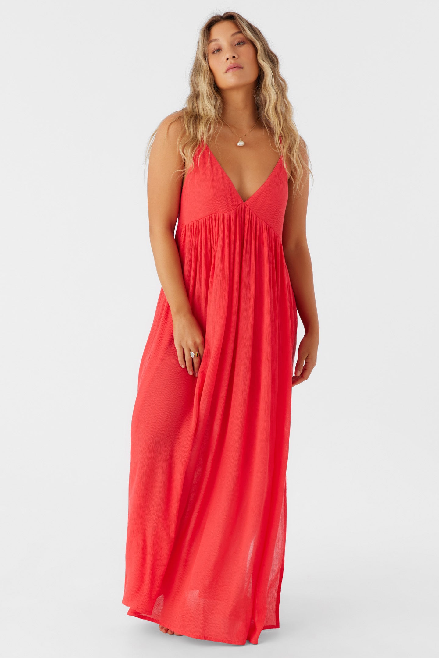 Saltwater Solids Mel Maxi Swim Cover-Up - Bittersweet | O'Neill