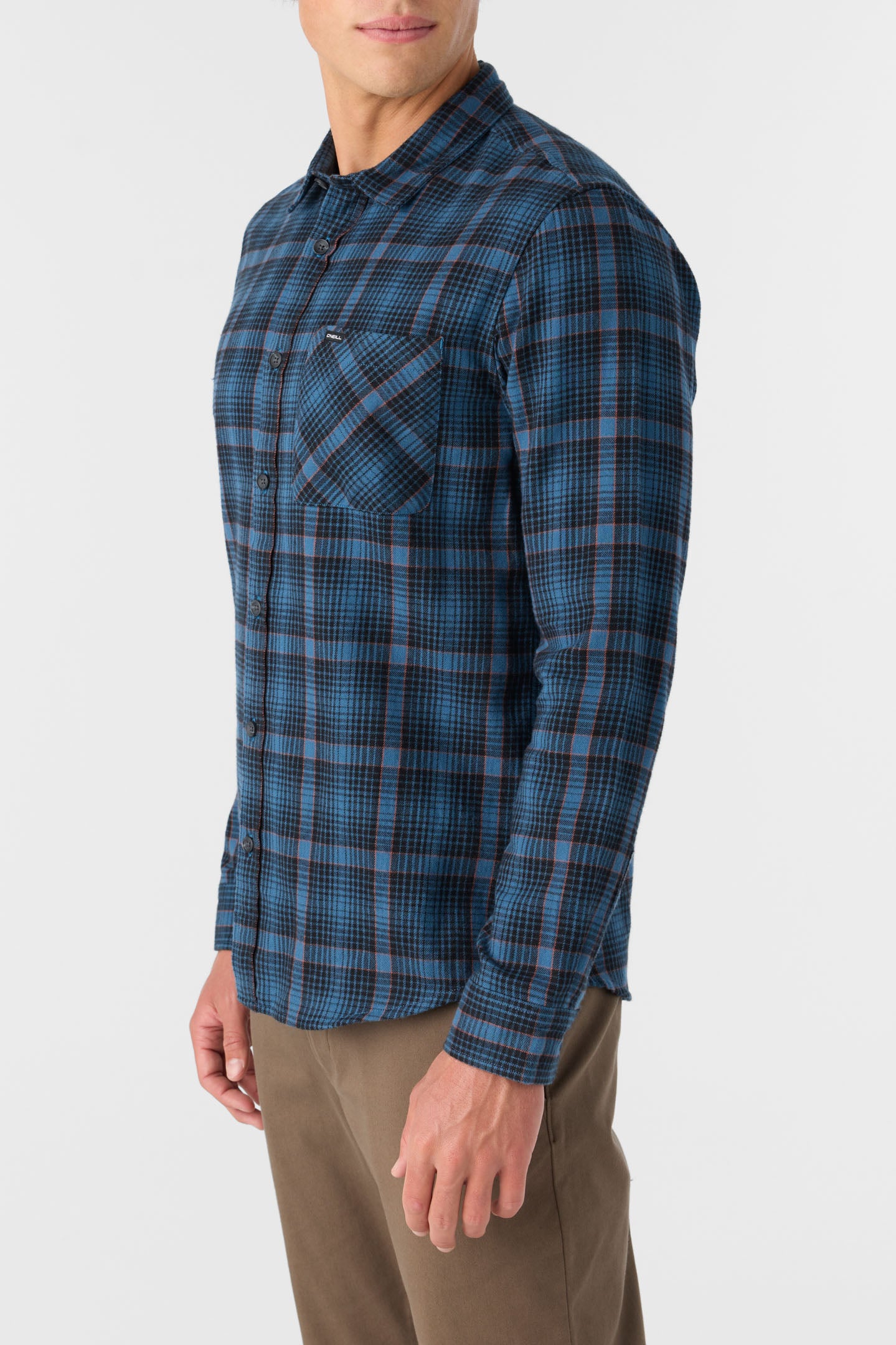 Prospect Flannel Standard Fit Long Sleeve Shirt - Real Teal | O'Neill