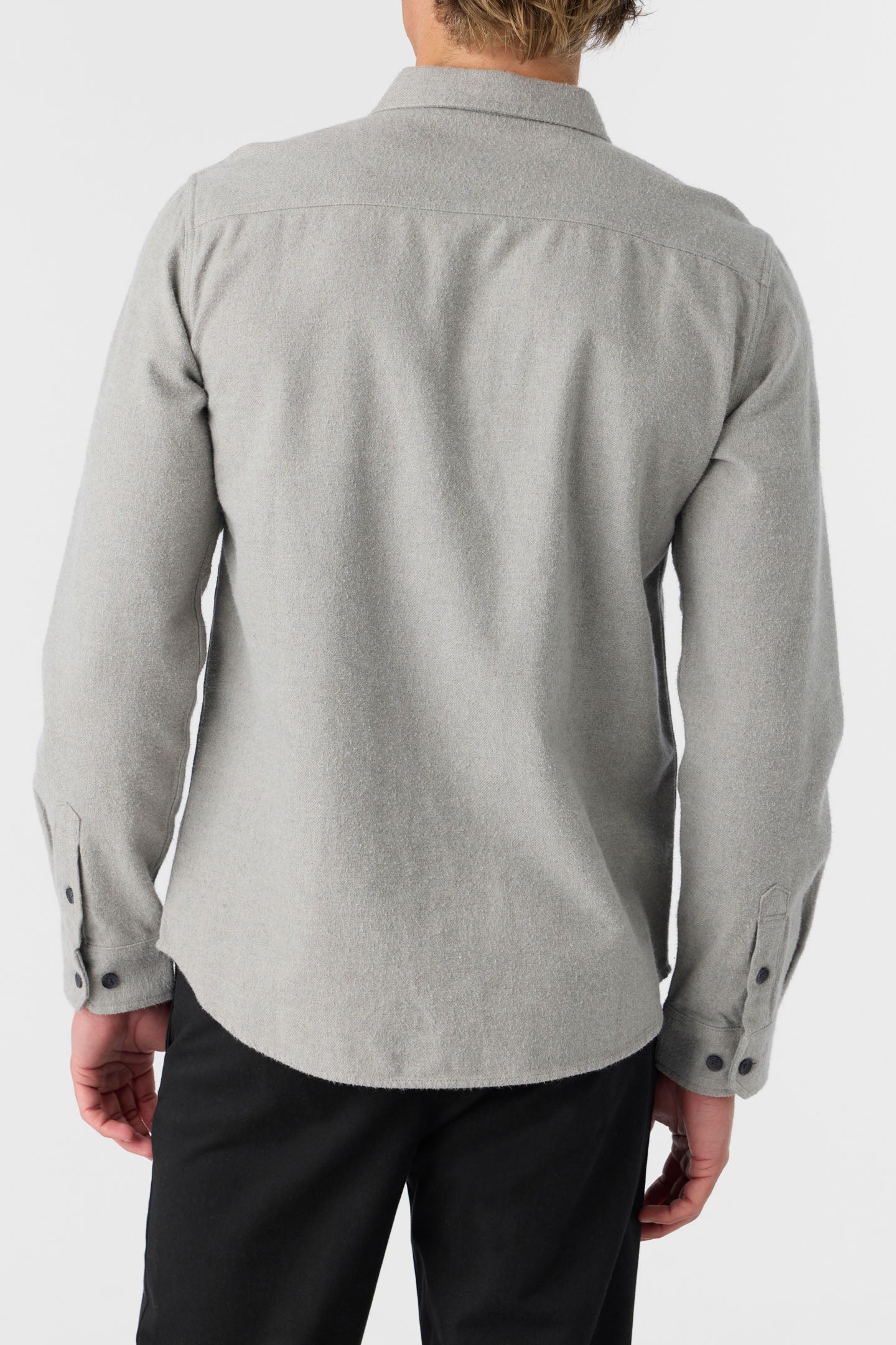 Breakwater Solid Flannel Standard Fit Long Sleeve Shirt - Light Grey ...