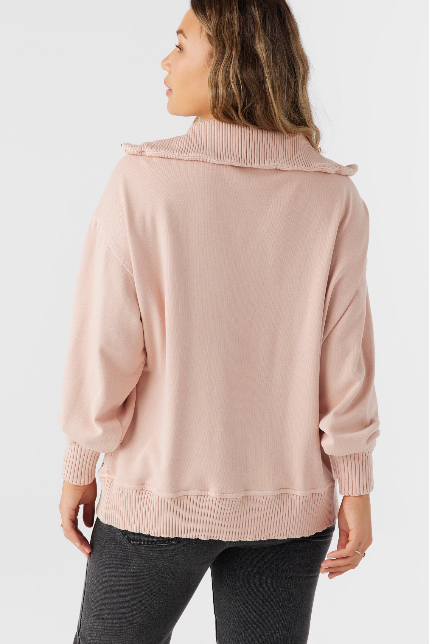Karma Mock Zip Crew Neck Fleece - Rose Dust | O'Neill