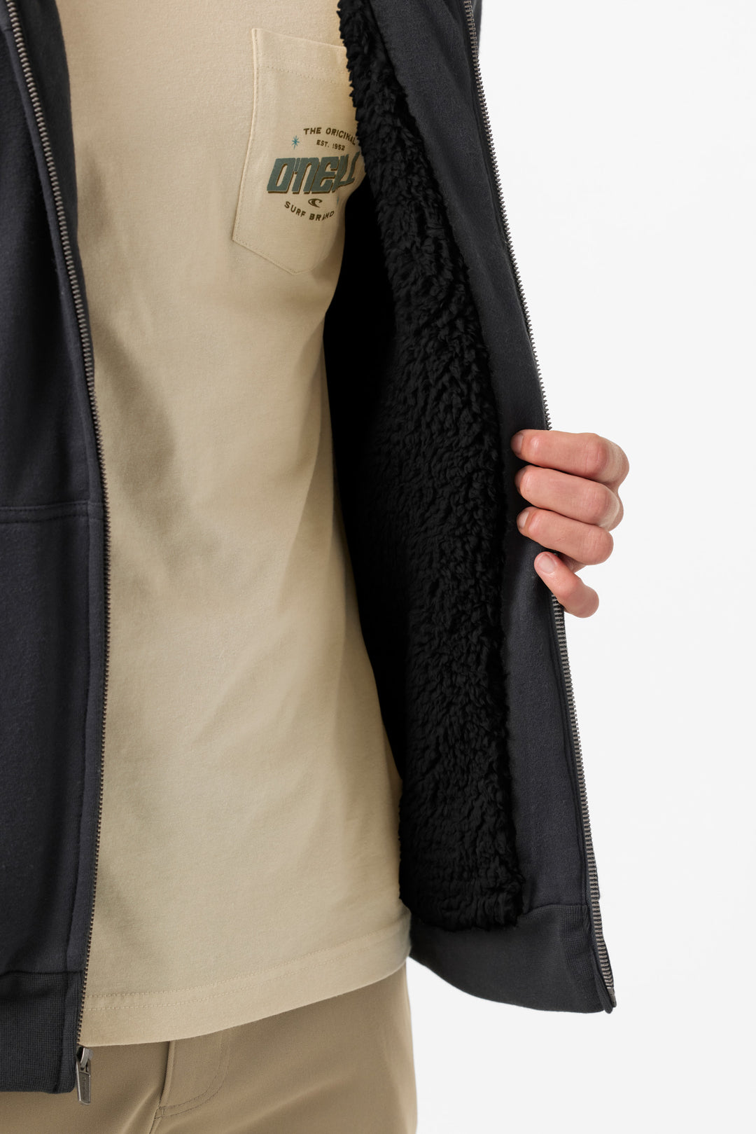 Fifty Two High Pile Zip Zip Fleece - Phantom | O'Neill