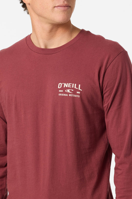 Layered Up Long Sleeve Standard Fit Long Sleeve Tee - Oxblood Red | O'Neill