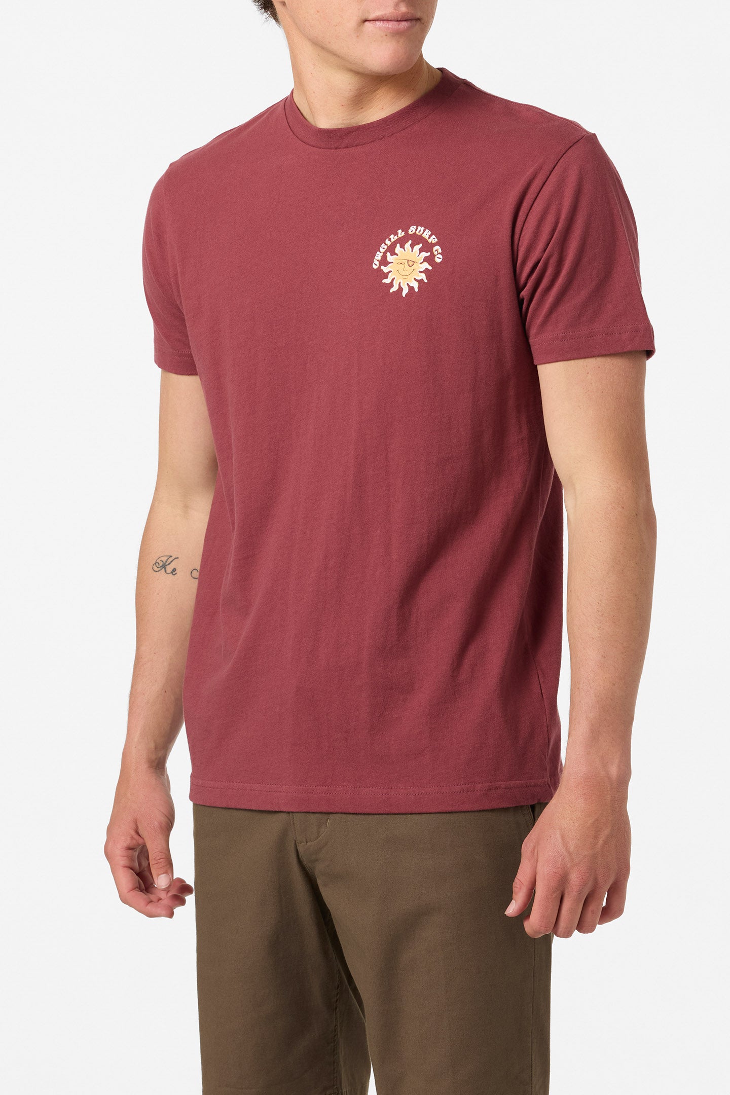 Brightside Standard Fit Tee - Oxblood Red | O'Neill