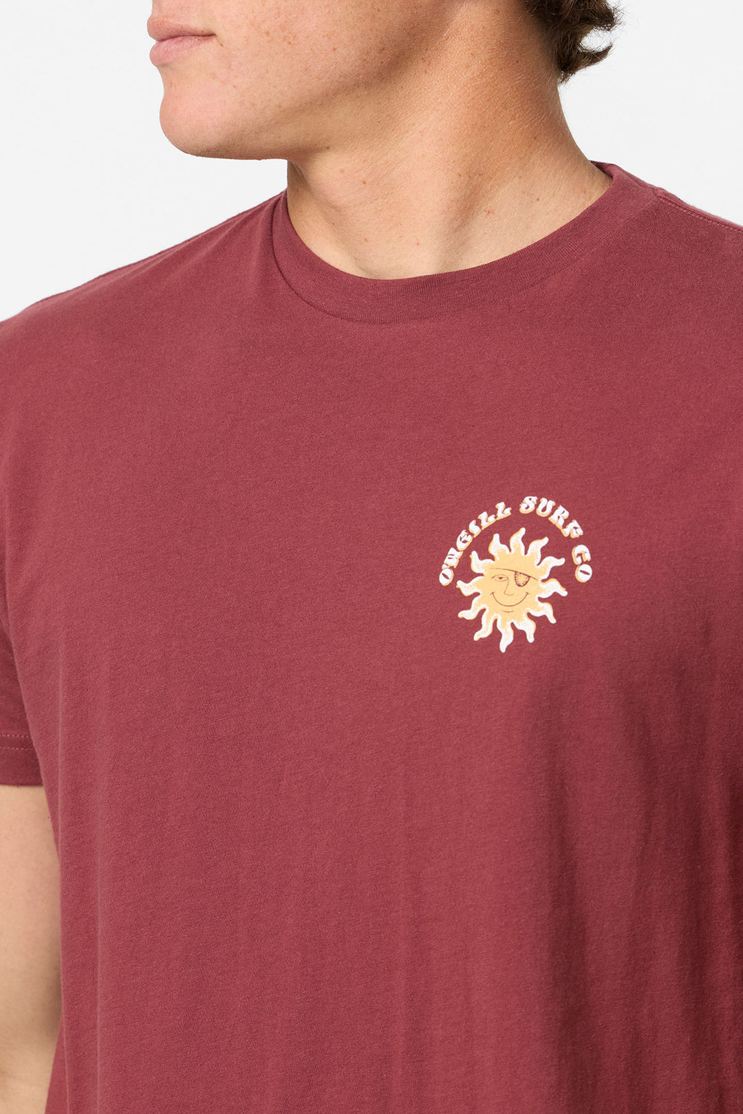 Brightside Standard Fit Tee - Oxblood Red | O'Neill