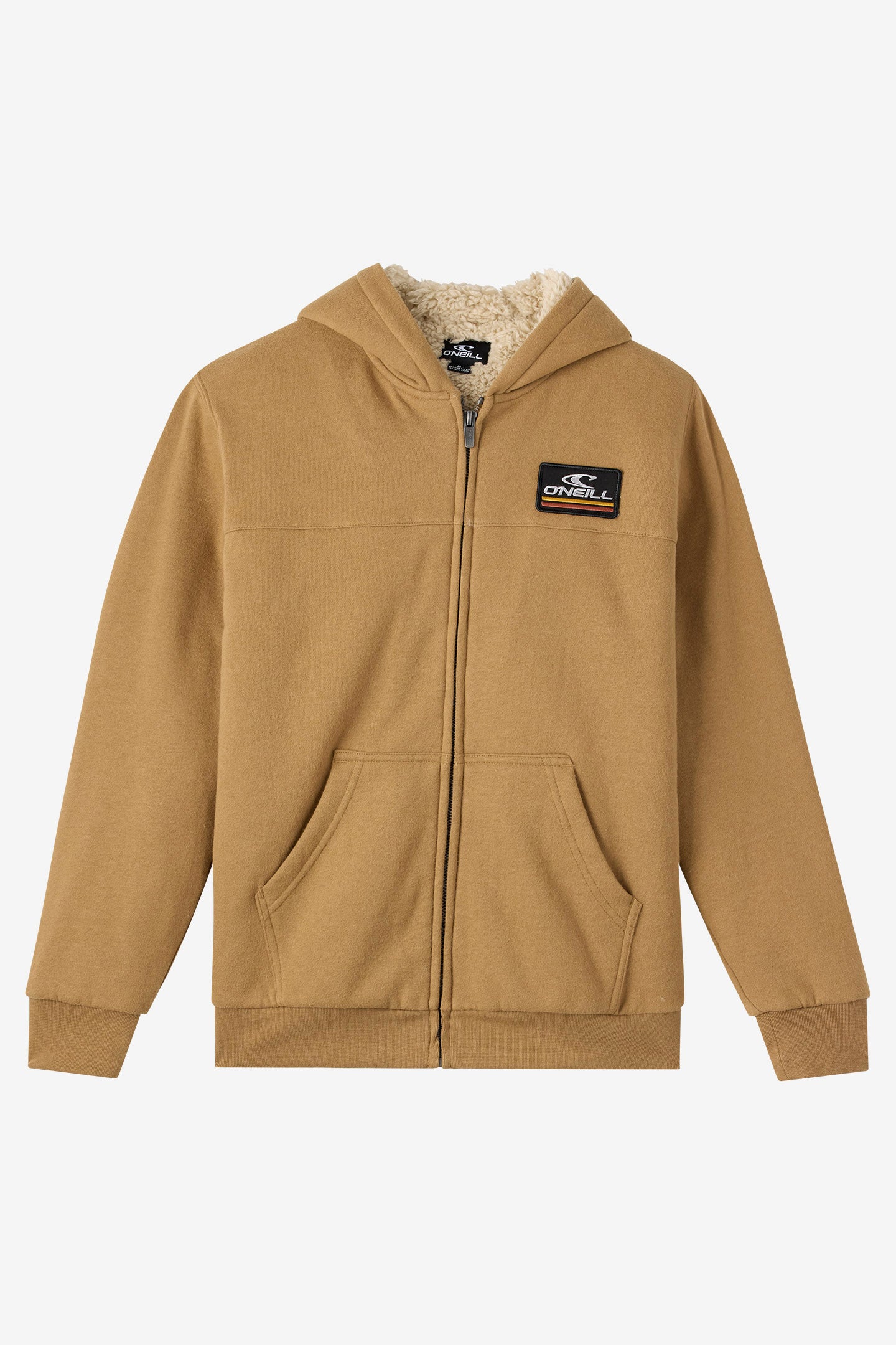 Boy's Fifty Two High Pile Zip Zip Fleece - Dark Khaki | O'Neill