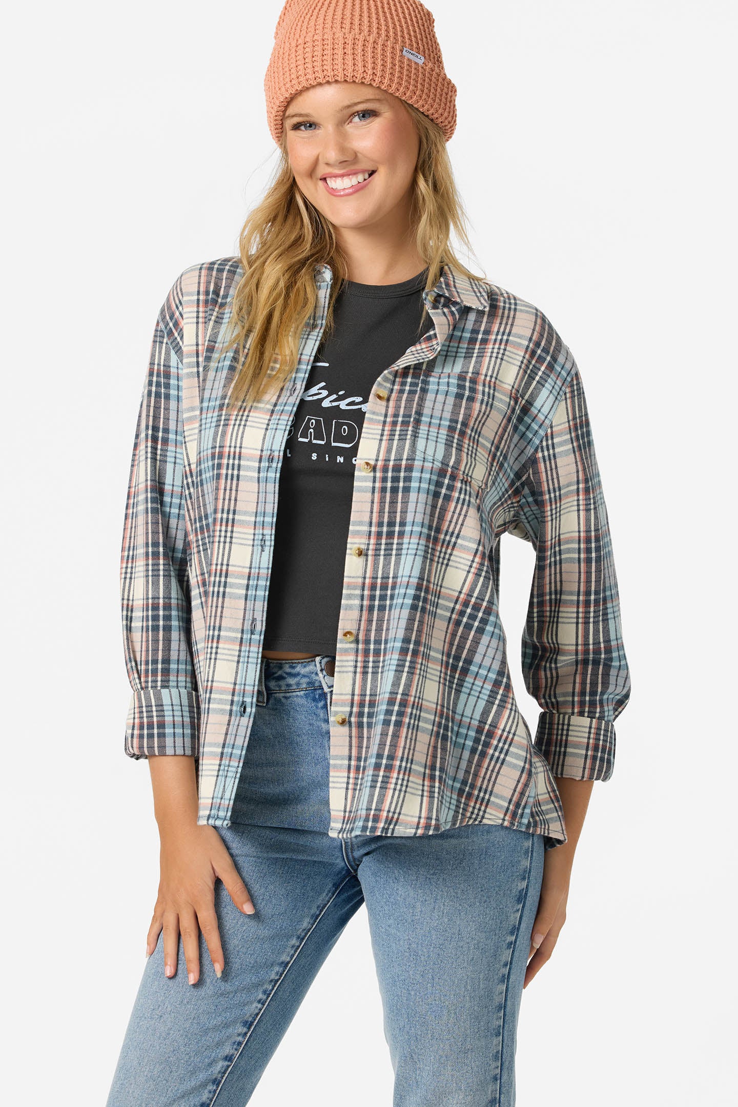 Logan Flannel Long Sleeve Top - Tourmaline | O'Neill