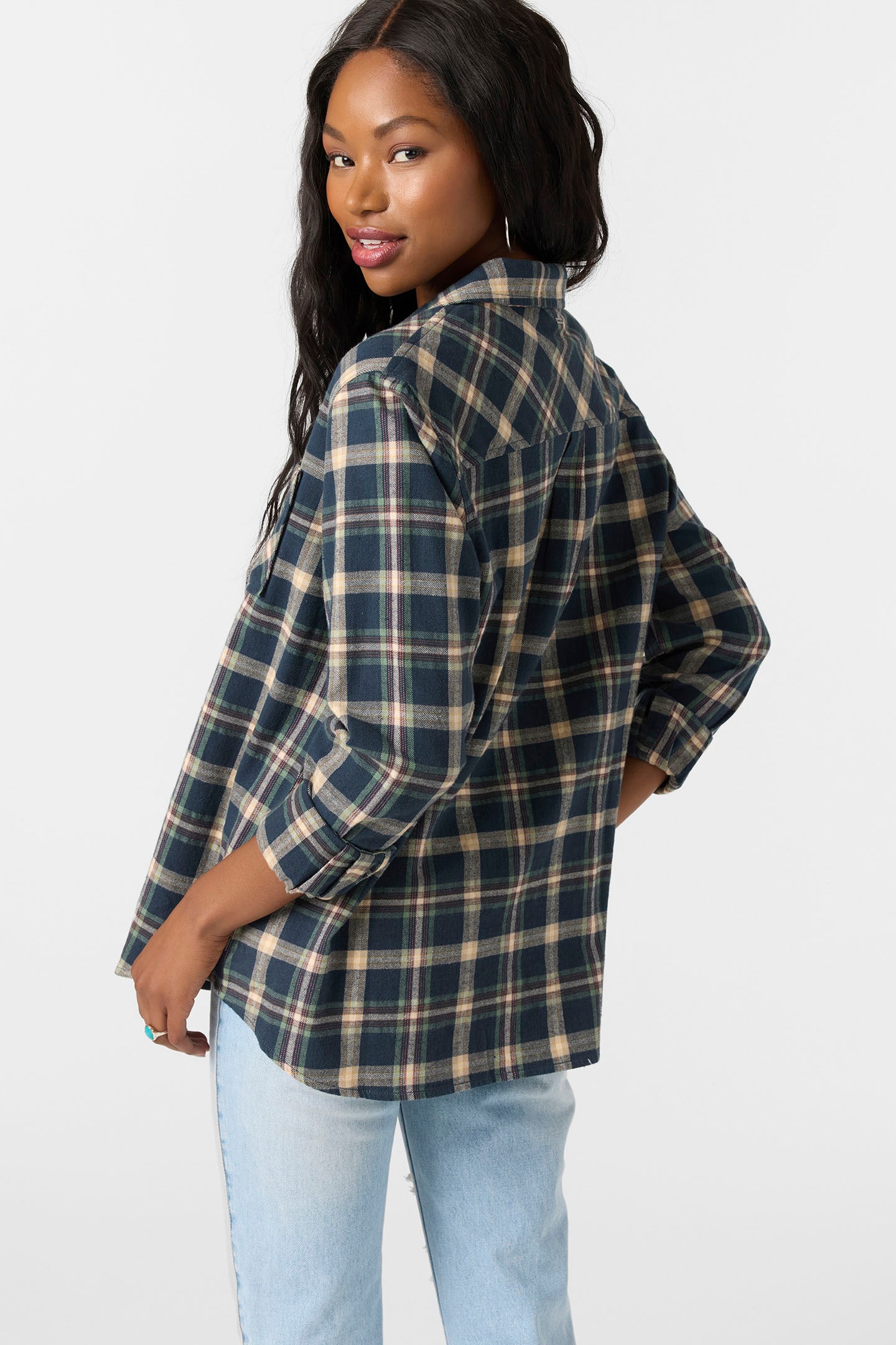 Logan Flannel Long Sleeve Top - Slate | O'Neill