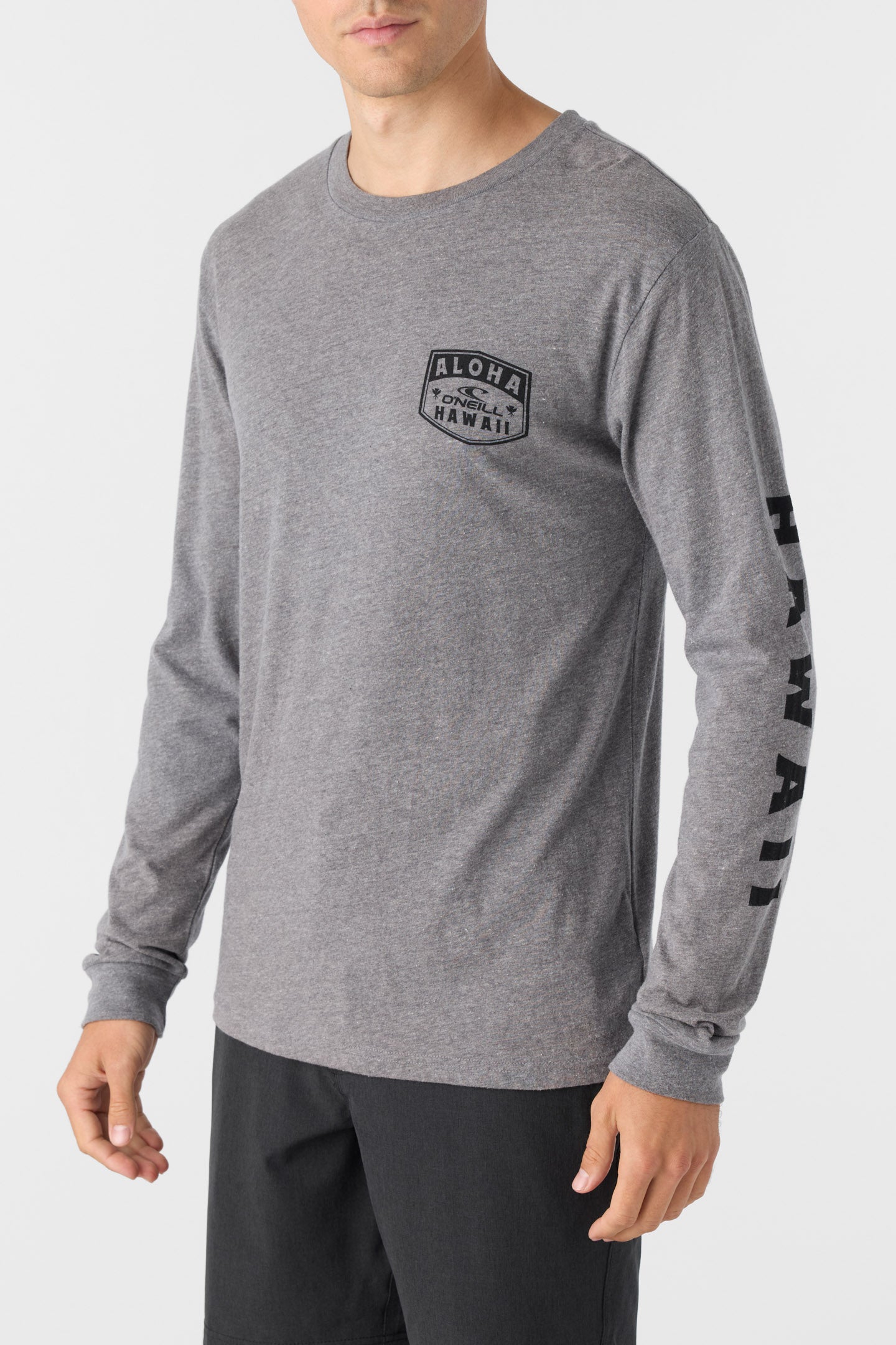 Chee Pono Long Sleeve Standard Fit Long Sleeve Tee - Heather Grey | O'Neill
