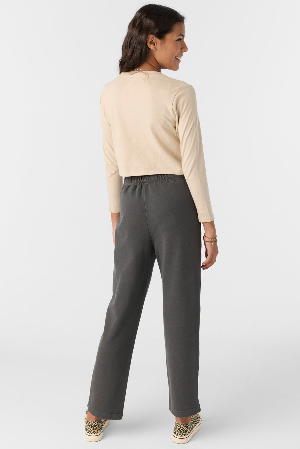 Girl's Milena Lounge Pants - Washed Black | O'Neill