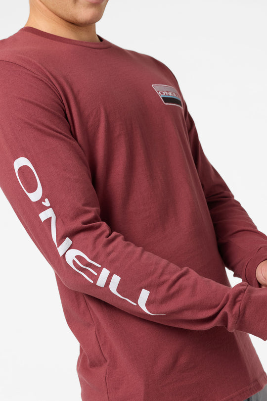 Banner Long Sleeve Standard Fit Long Sleeve Tee - Oxblood Red | O'Neill