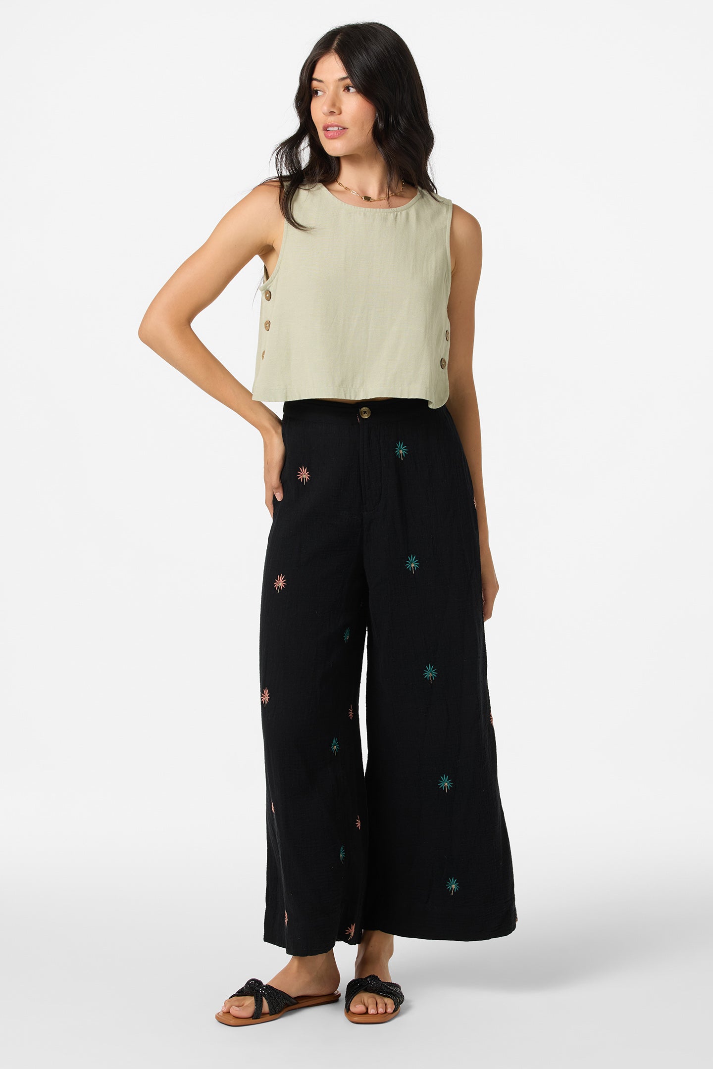 Rhodes Palm Beach Pants - Black | O'Neill