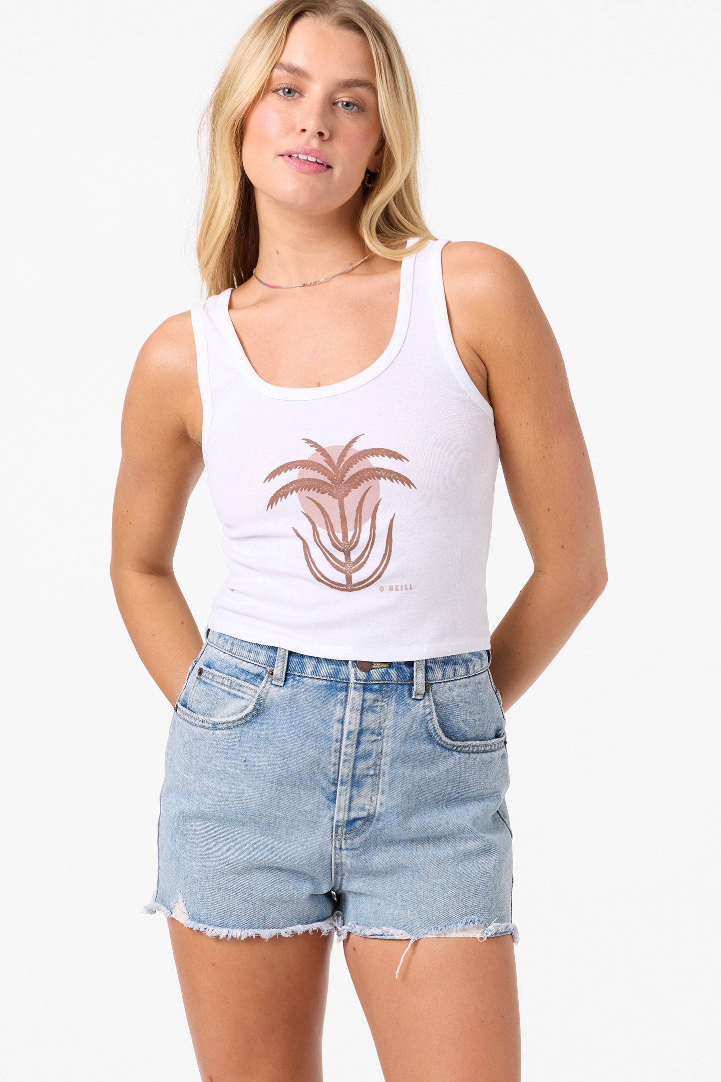 Palm Sun Scoop Neck - White | O'Neill