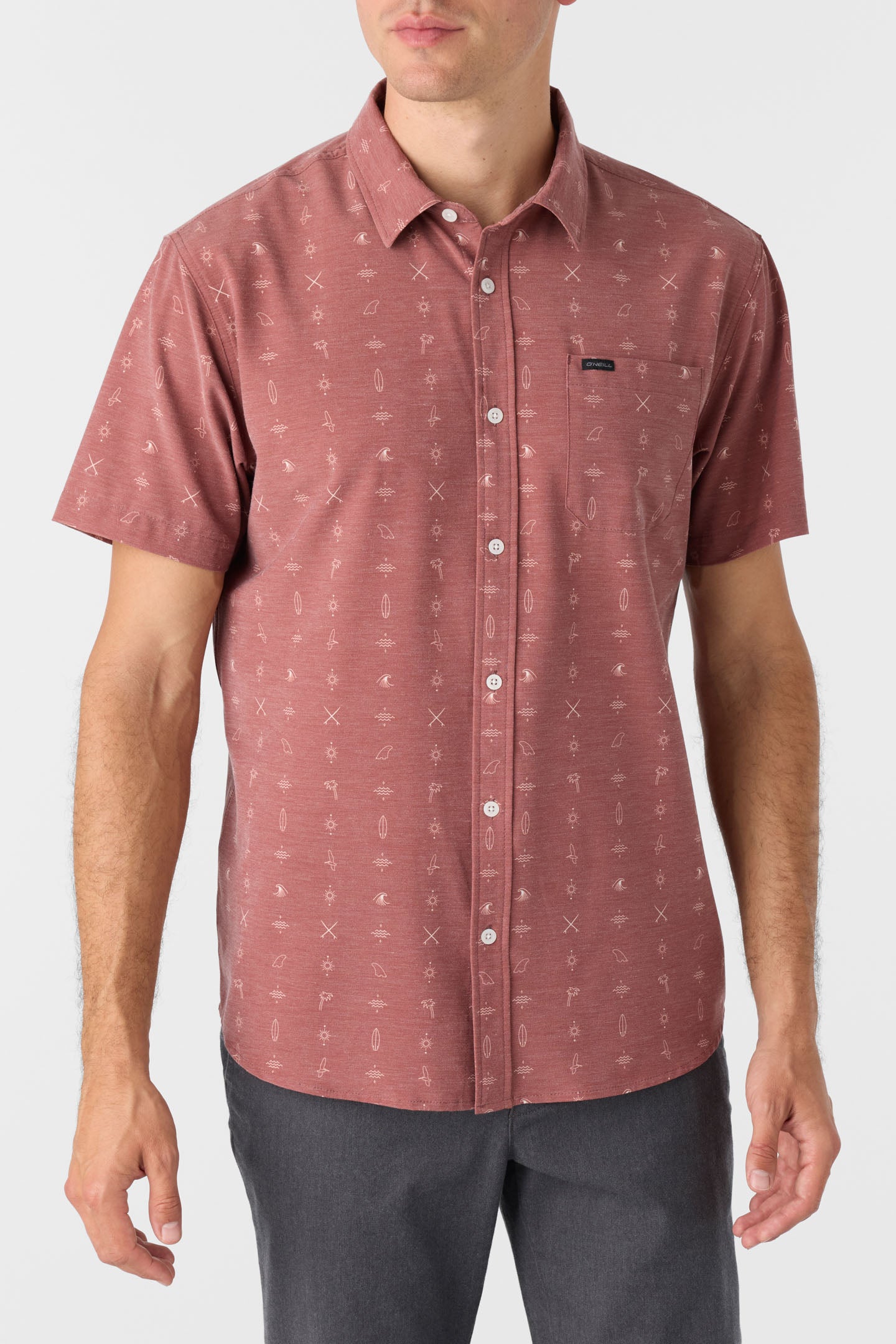 TRVLR Upf Traverse Standard Standard Fit Shirt - Mahogany | O'Neill