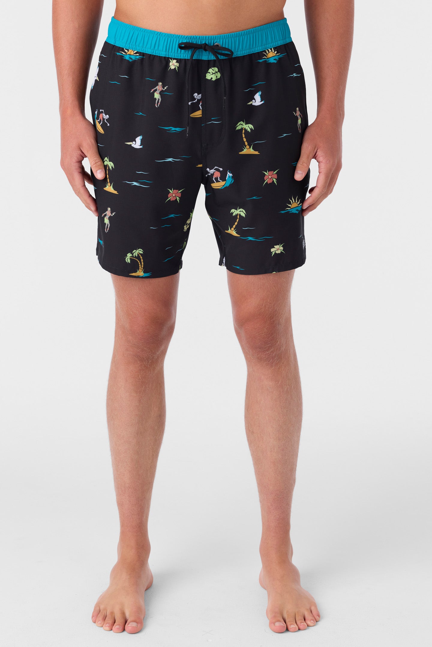 Hermosa Elastic Waist Lined 17" Swim Trunks Trunks - Black 4 | O'Neill