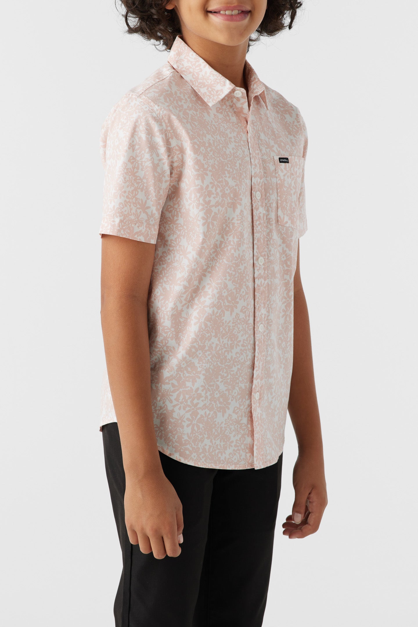Boy's Quiver Stretch Shirt - Lt Rose | O'Neill
