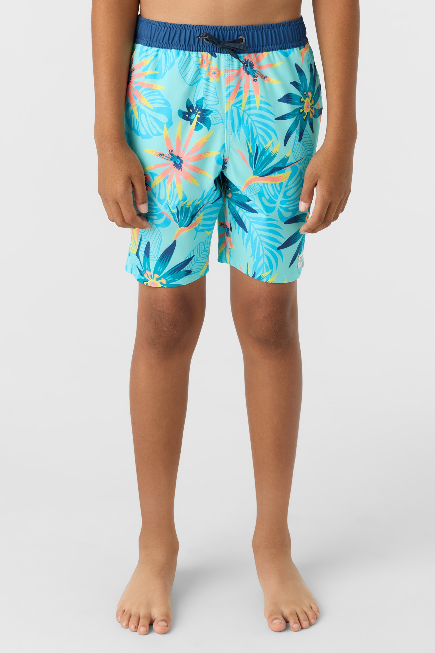 Boy's Hermosa Elastic Waist 16" Swim Trunks Trunks - Turquoise | O'Neill