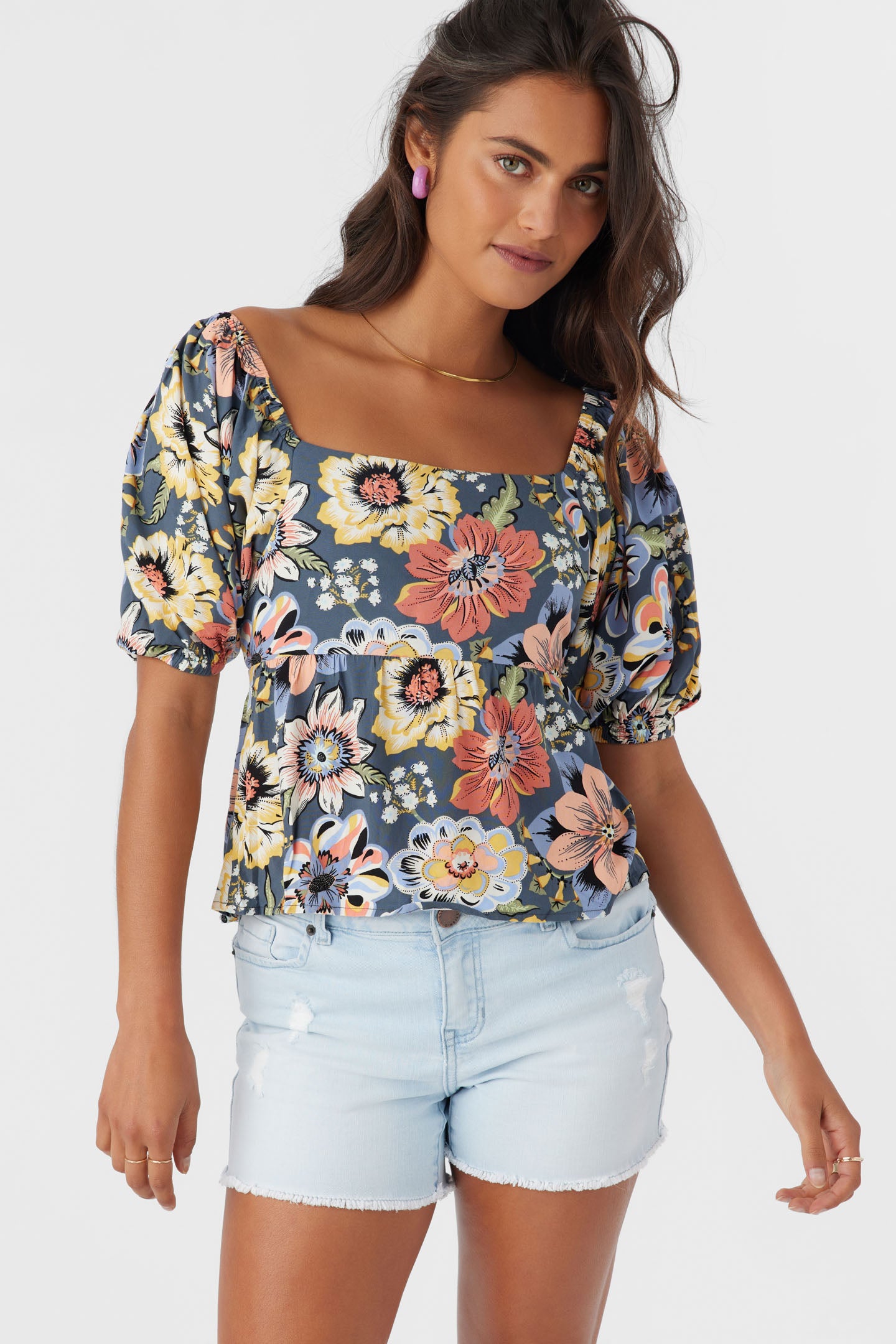 Briar Talitha Floral Top - Slate | O'Neill