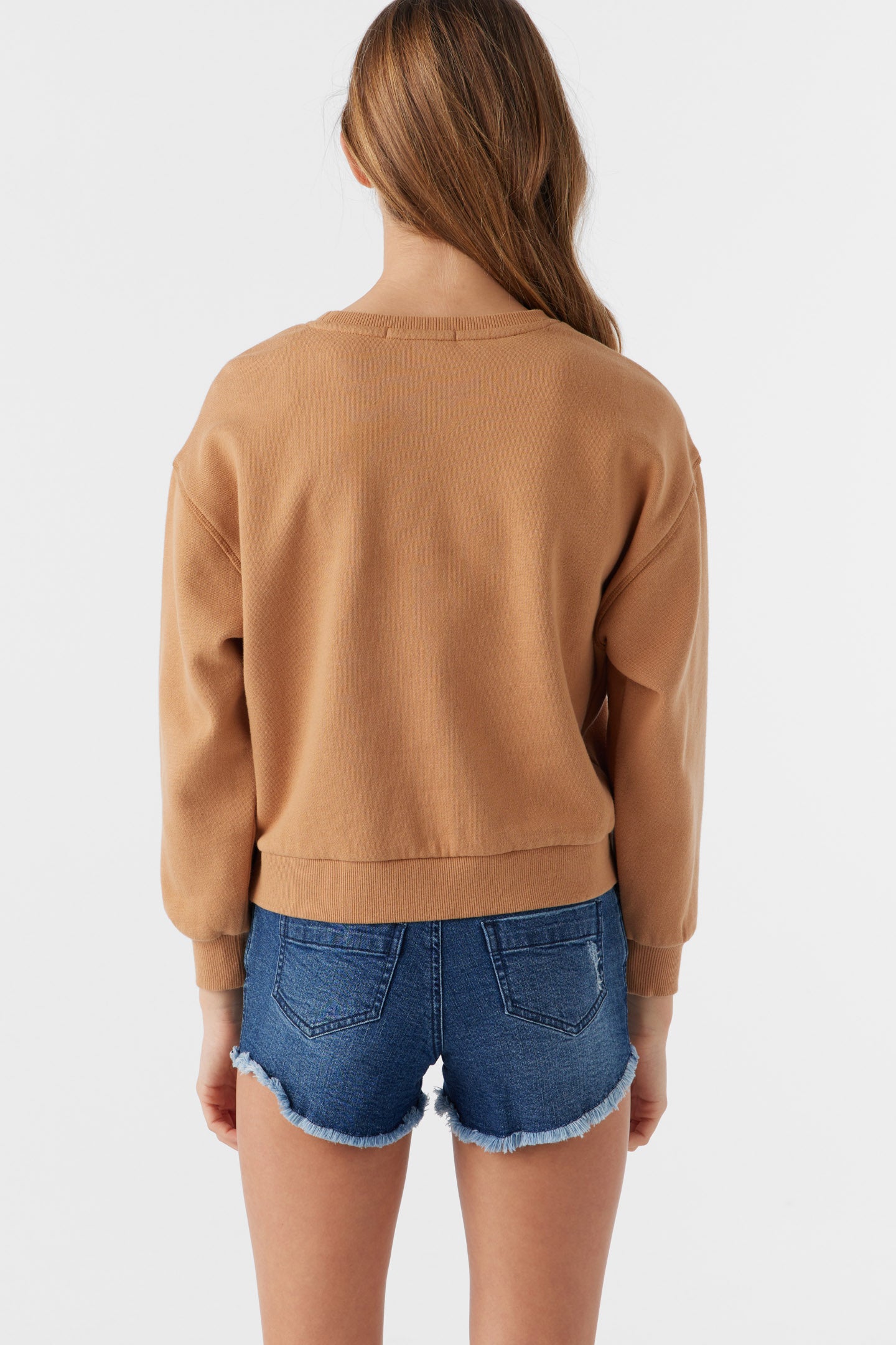 Girl's Ana Crew Neck Fleece - Tobacc Brw | O'Neill