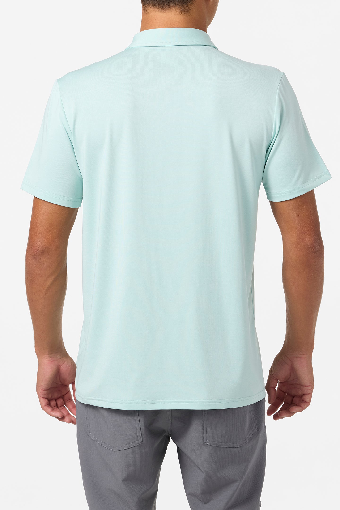 TRVLR Upf Polo Standard Fit Polo - Heather Pastel Turquoise | O'Neill
