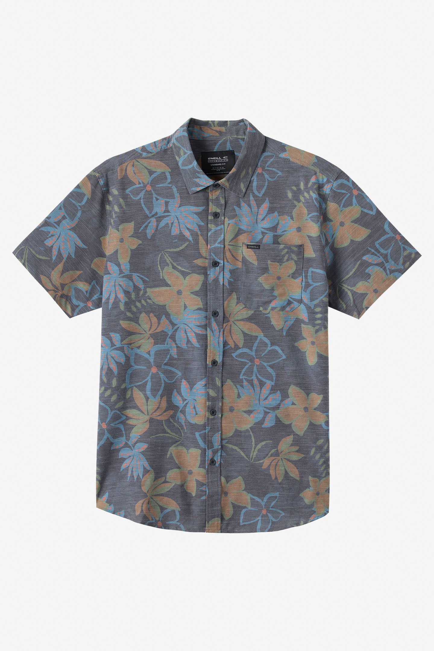 TRVLR Upf Traverse Slub Standard Standard Fit Shirt - Black | O'Neill