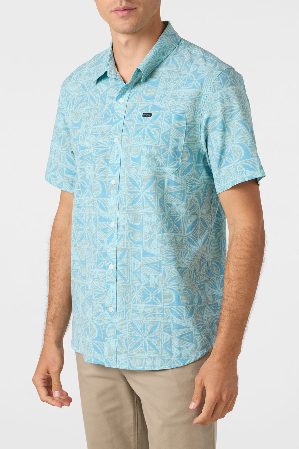 TRVLR Upf Traverse Slub Relaxed Relaxed Fit Shirt - Pastel Turquoise | O'Neill