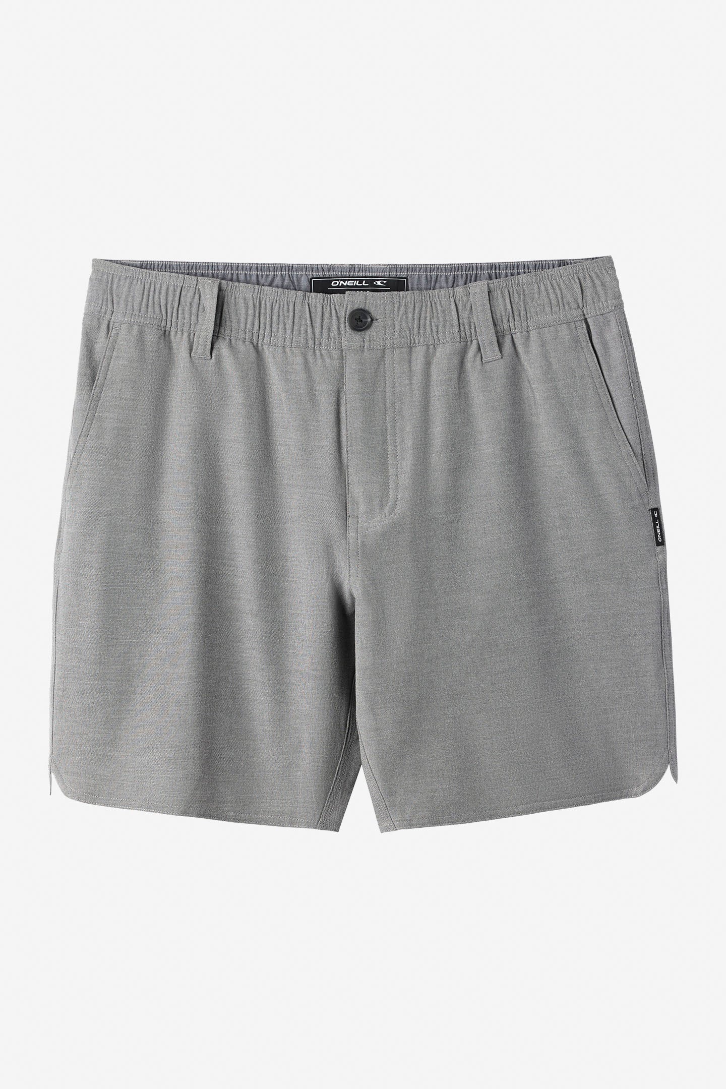 Reserve Light Check Scallop Elastic Waist 18" Hybrid Shorts - Graphite ...