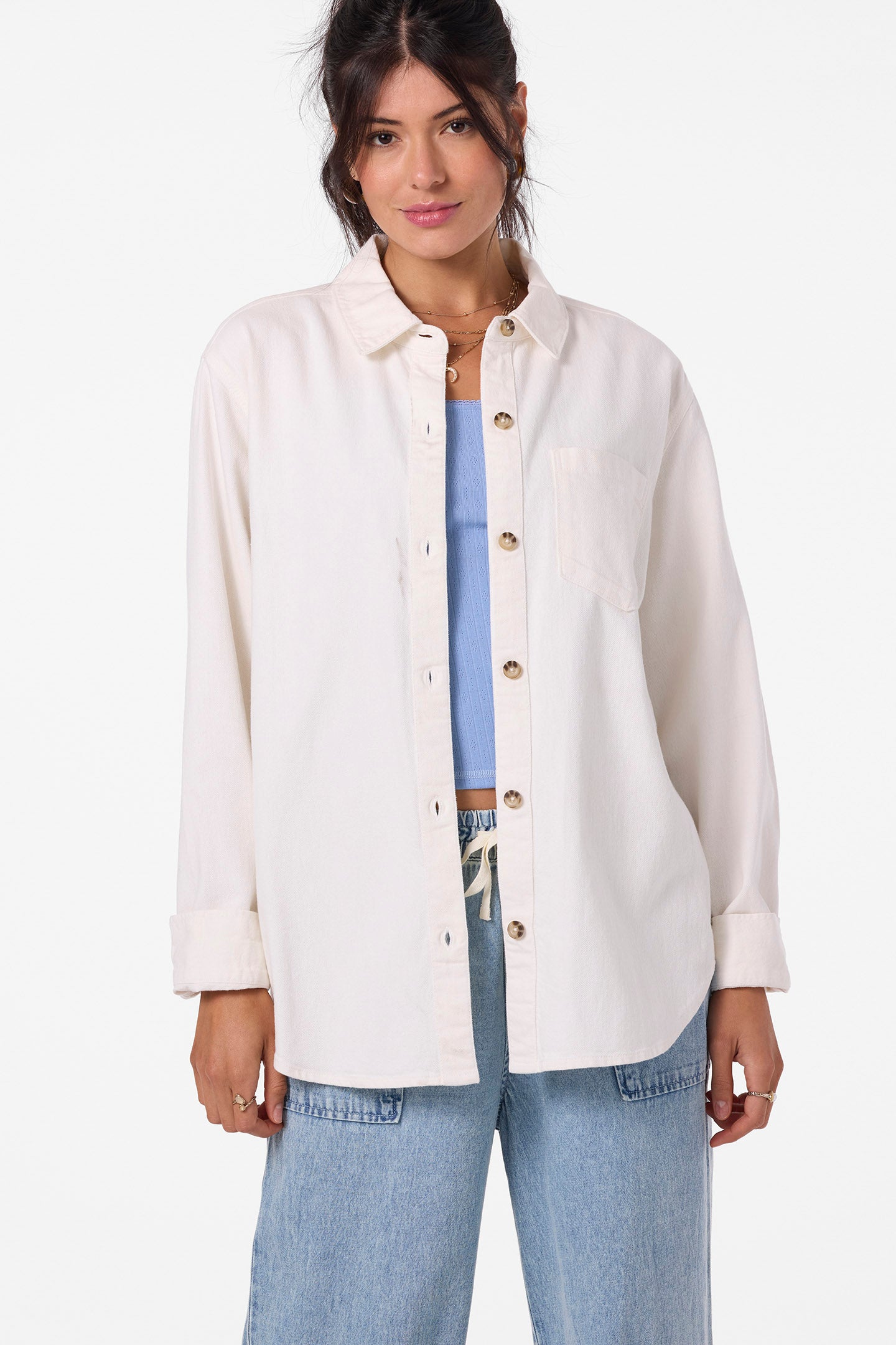 Sevie Shacket Jacket - Winter White | O'Neill
