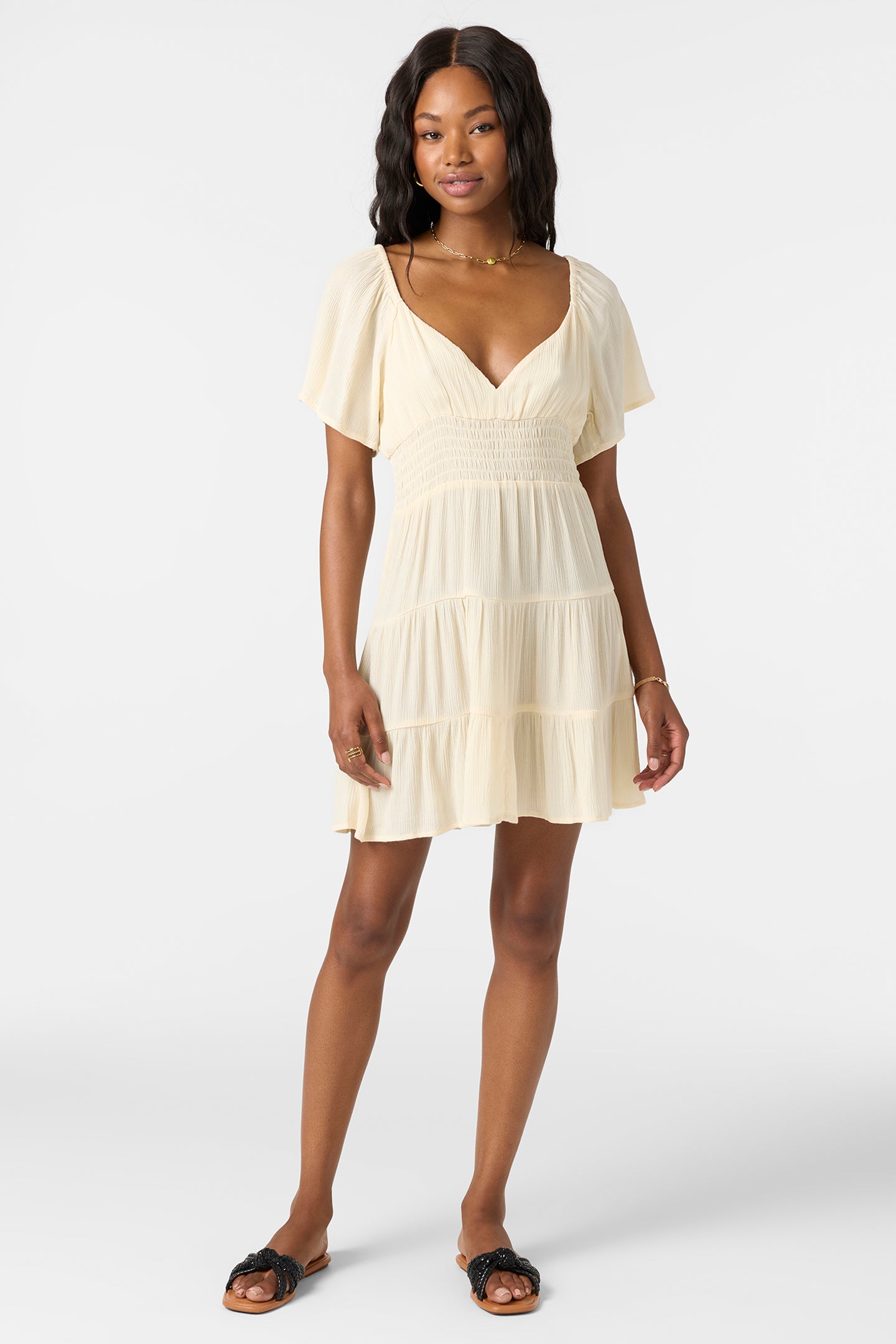 Layken Solid Short Dress - Tapioca | O'Neill