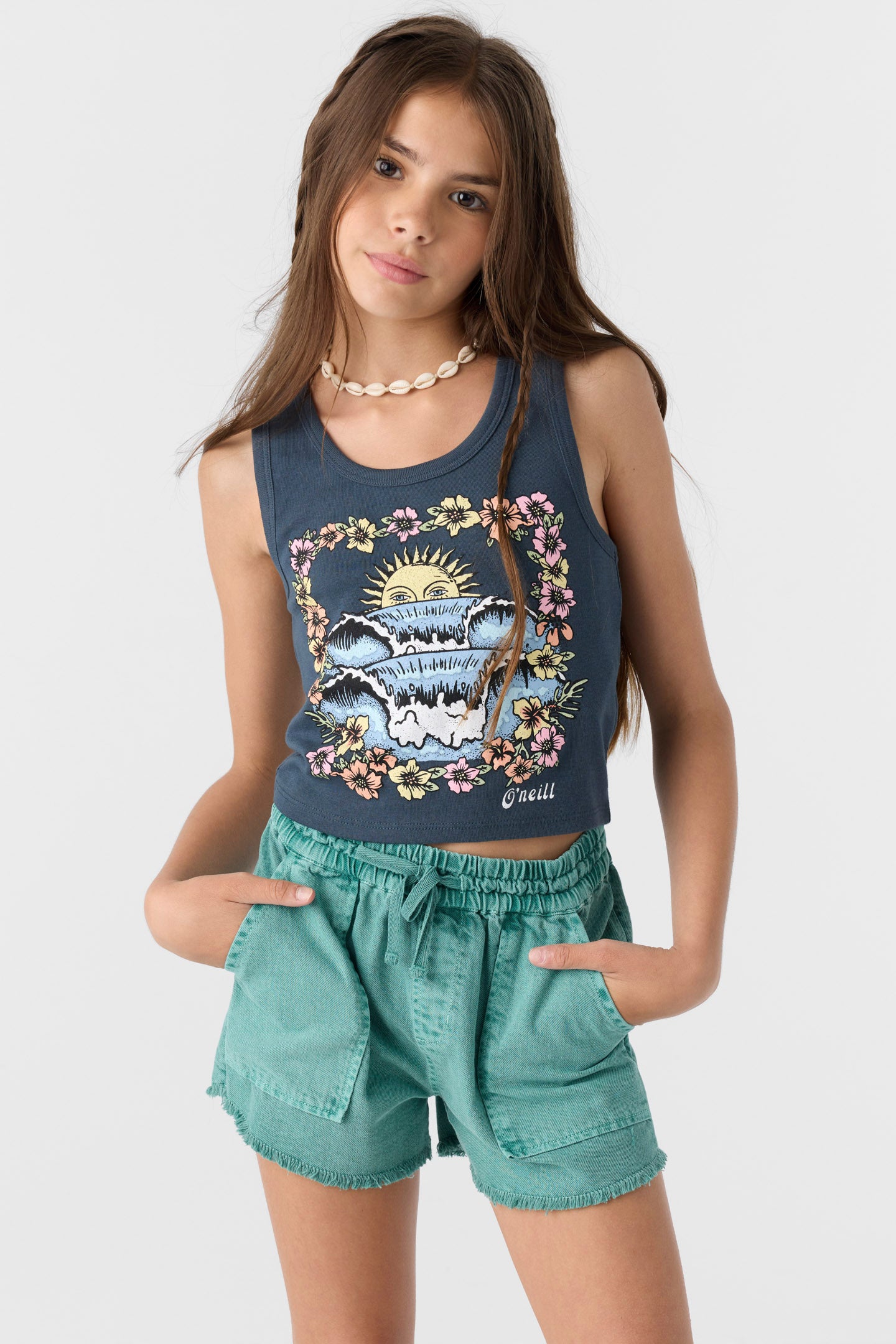 Girl's Tropic Tide Top - Slate | O'Neill