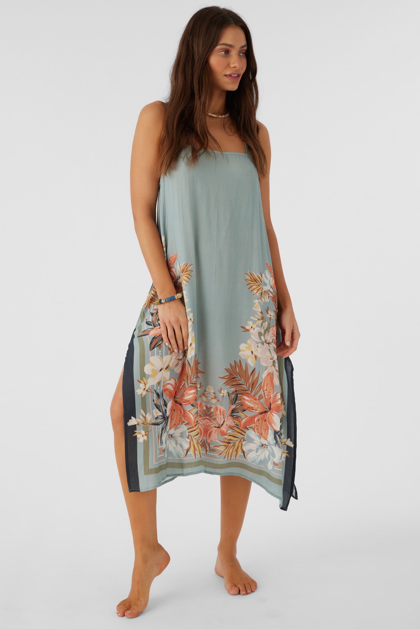 Miranda Punta Tropical Midi Cover-Up Dress - Silver Blue | O'Neill