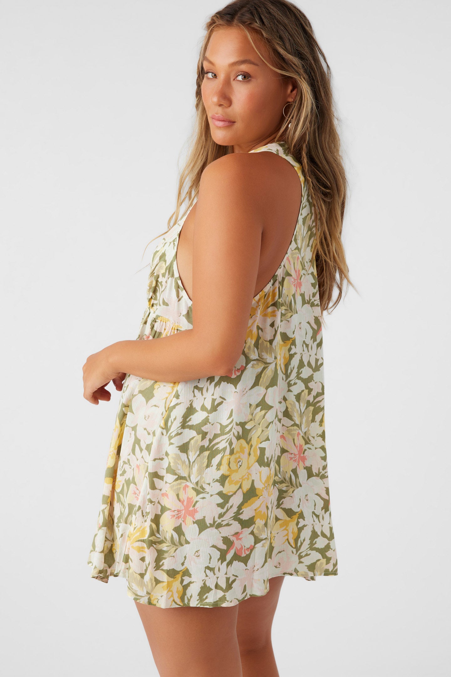 Sarah Veda Floral Cover-Up Tunic - Oil Green | O'Neill