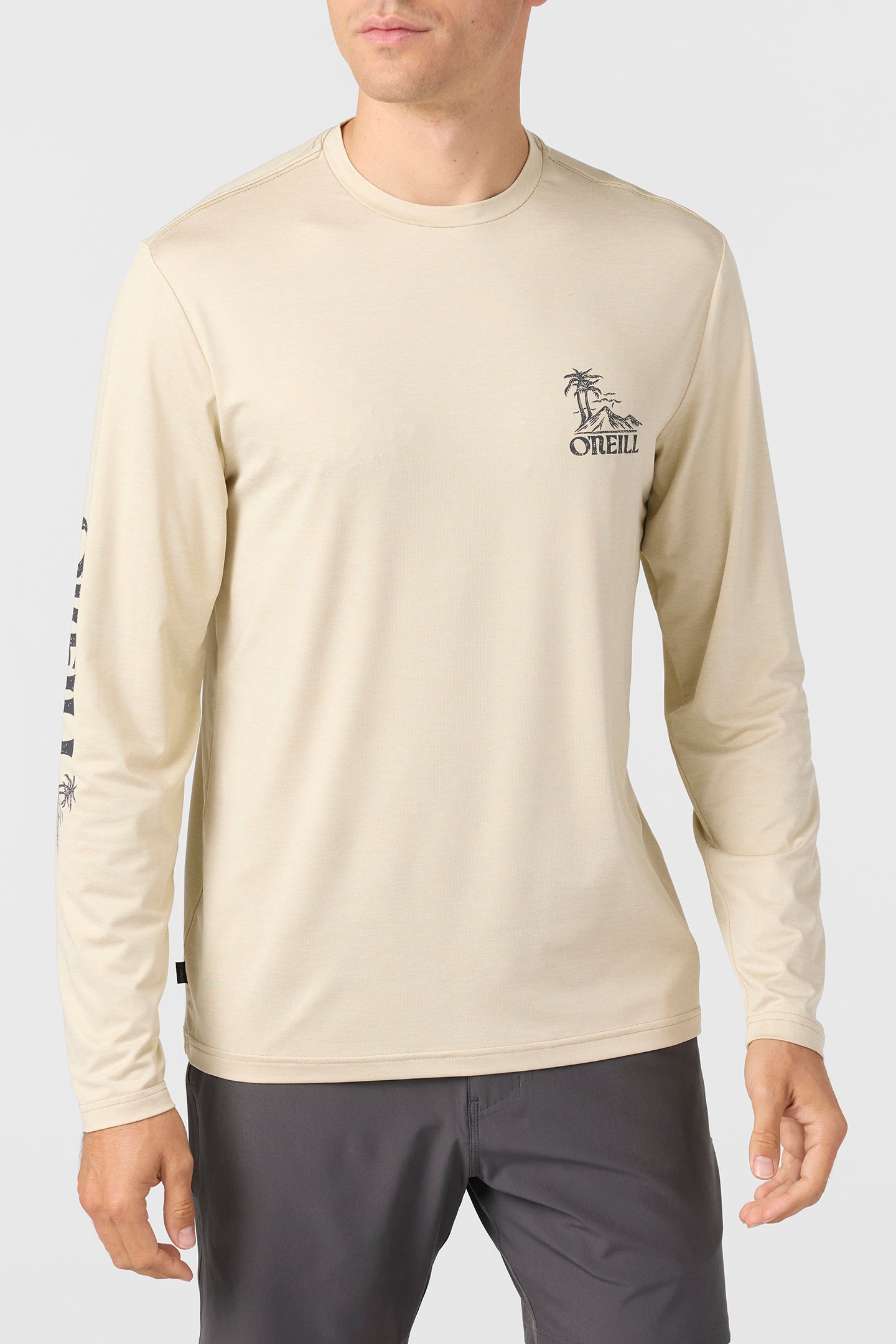TRVLR Upf Tee Paradise Long Sleeve Pullover - H Lt Khaki | O'Neill