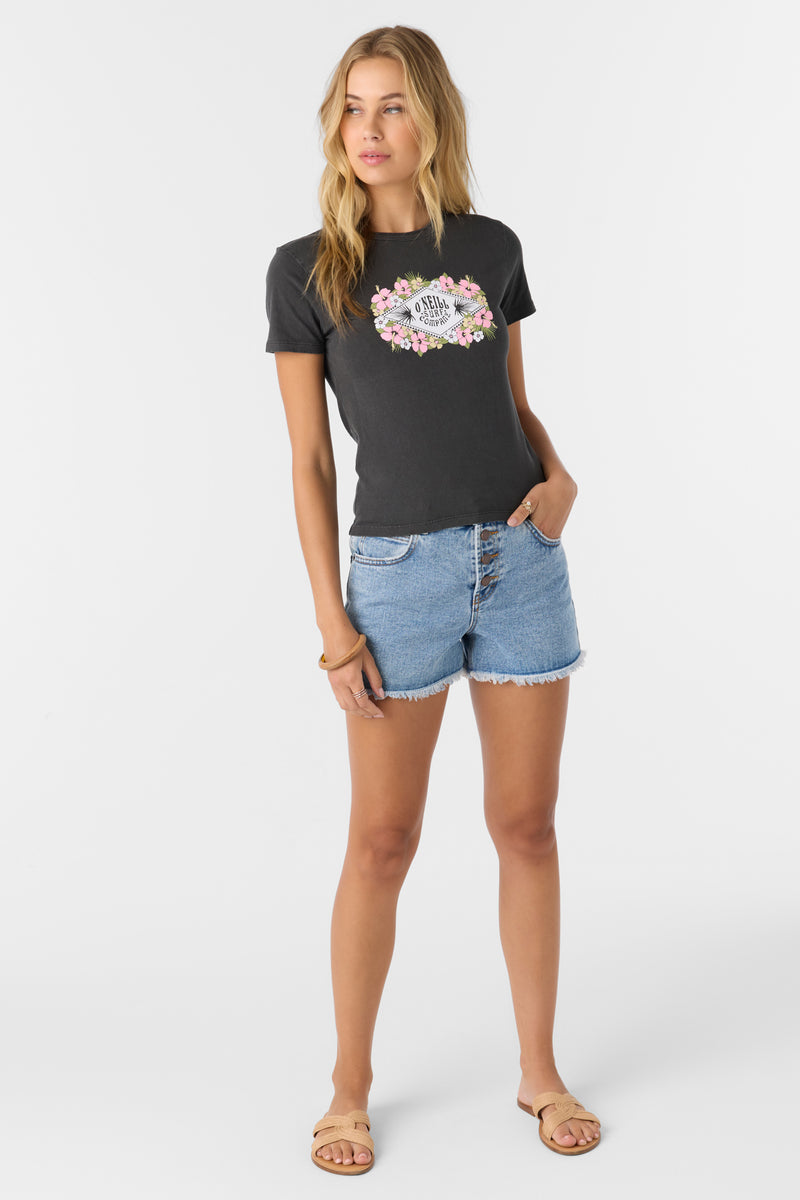 Beachside Hibiscus Tee - Washed Black | O'Neill