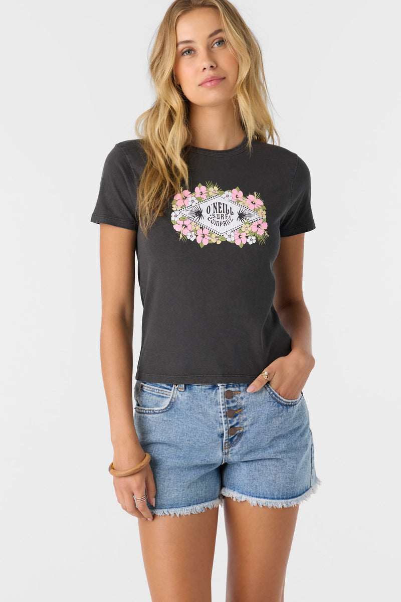 Beachside Hibiscus Tee - Washed Black | O'Neill