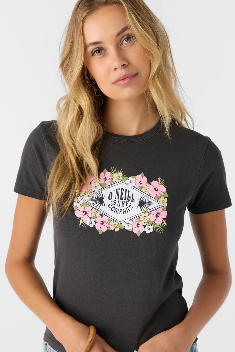 Beachside Hibiscus Tee - Washed Black | O'Neill