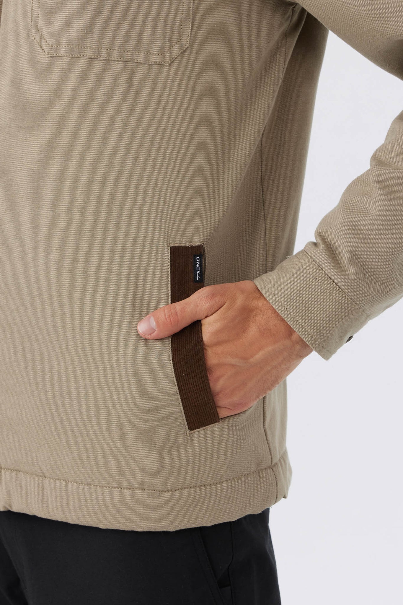 Beacon High Pile Lined Jacket - Khaki | O'Neill