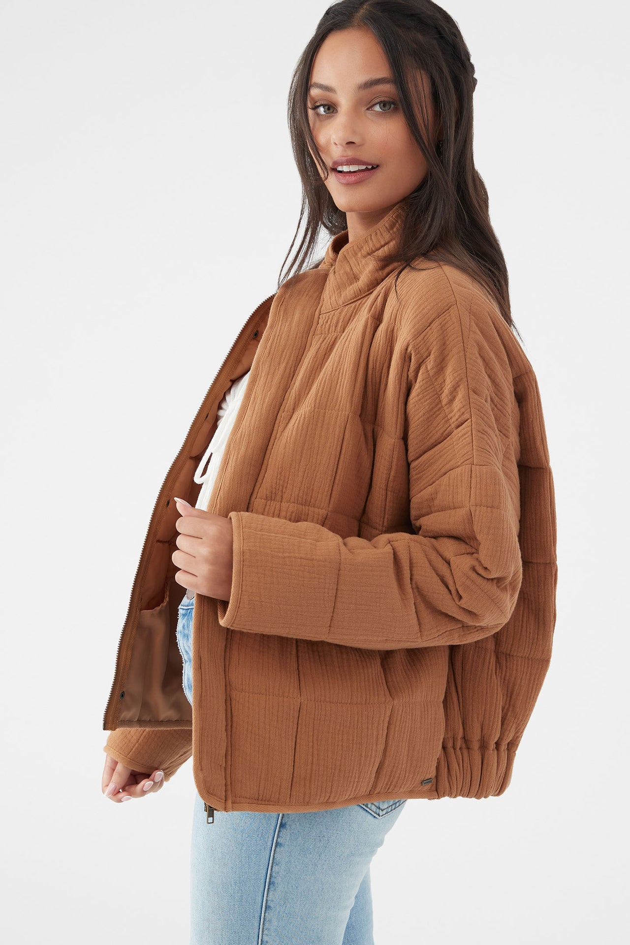 Mabeline Quilted Jacket - Chipmunk | O'Neill