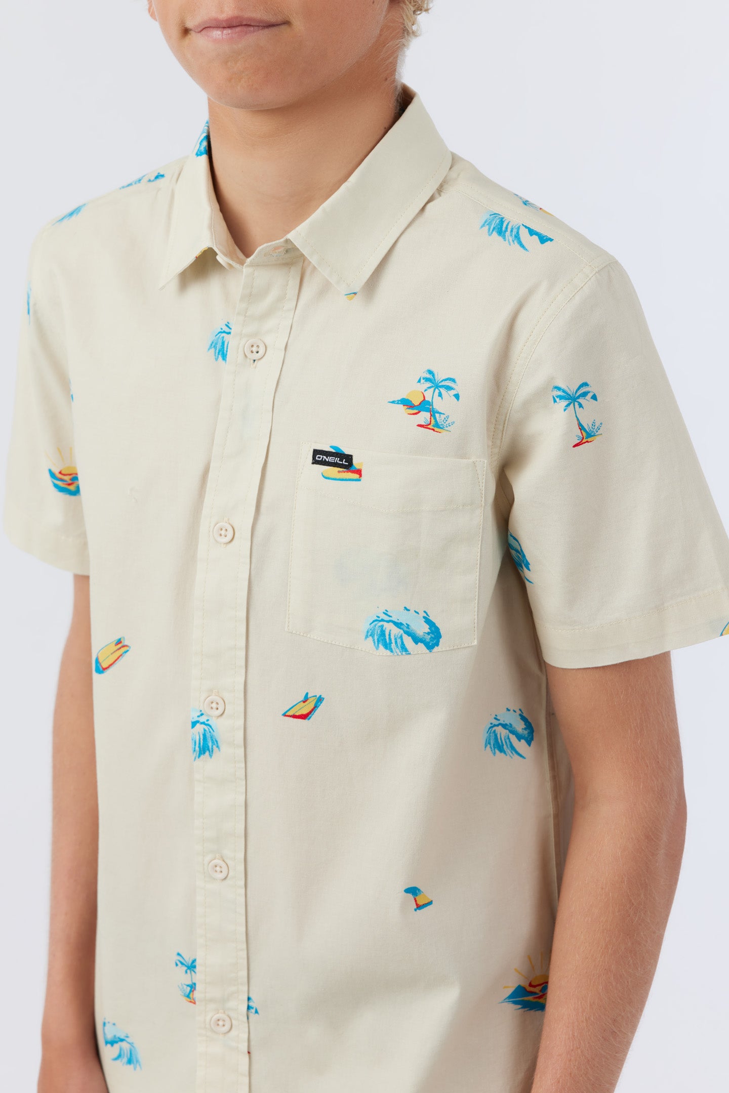 Boy's Quiver Stretch Shirt - Cream | O'Neill