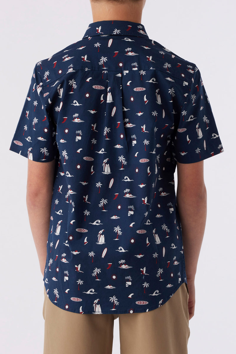 Boy's Quiver Stretch Shirt - Navy | O'Neill