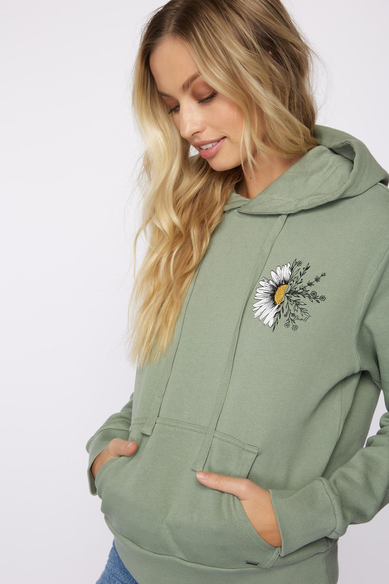 Flower Morph Hooded Pulover Fleece - Sage | O'Neill