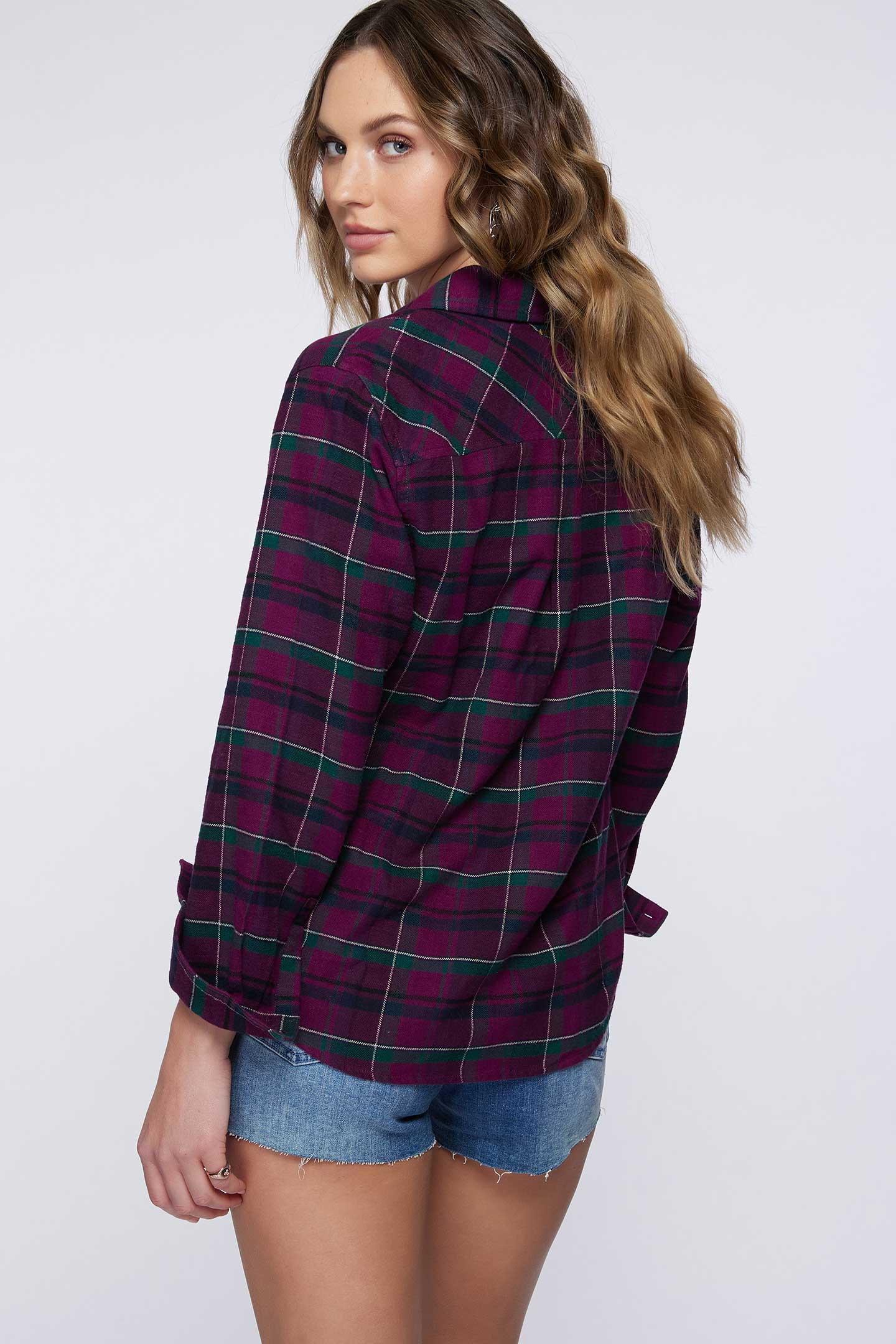 Logan Flannel Top - Plum | O'Neill