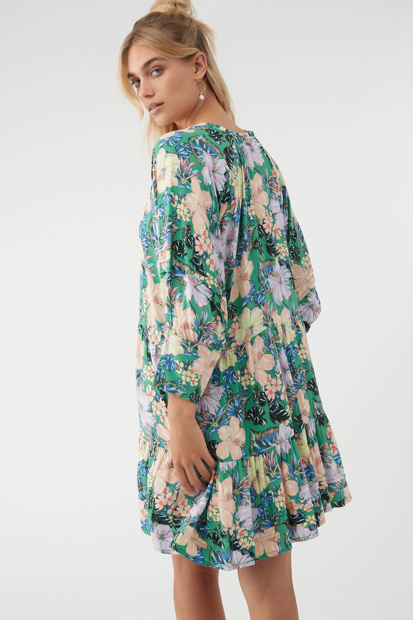 Merla Tiered Dress - Jade | O'Neill